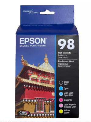 Epson 98 Ink Set High Capacity T098120-BCS Genuine OEM Bulk Pack Fast ...