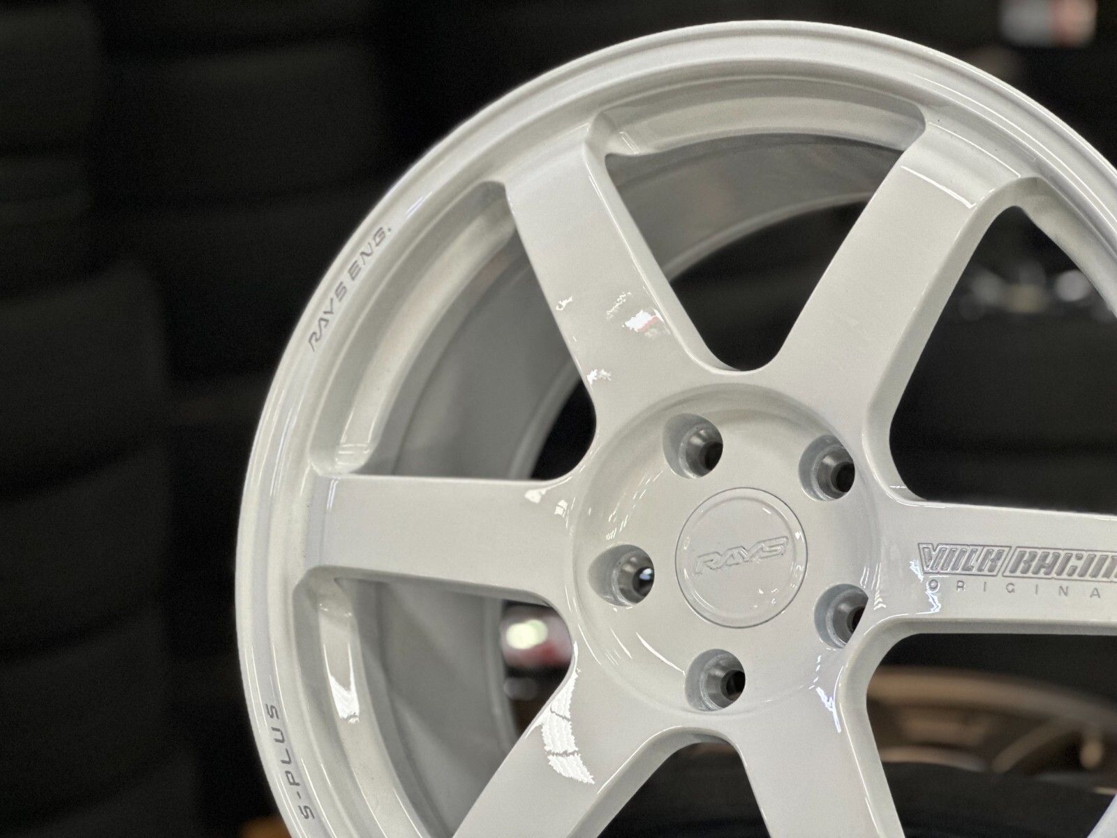 New 18x9.5 ET44 5x120 AOW TE37 SAGA S Plus WHITE Wheel CIVIC TYPE R FK8 ...