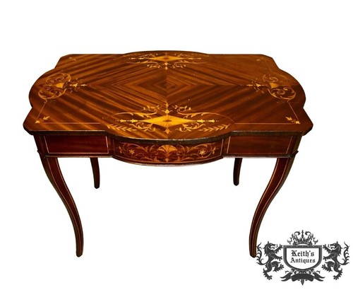 Antique Stamped RJ Horner Inlaid Mahogany Edwardian Style Table | eBay