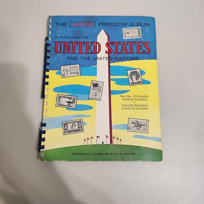 VINTAGE 1966 HARRIS UNITED STATES STAMP ALBUM WITH MANY STAMPS INSIDE 🔥 ...