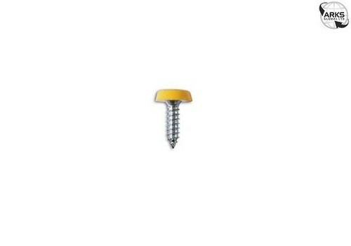 CONNECT Number Plate Screws - Yellow Polytop - 4.8mm x 18.0mm - Pack Of ...