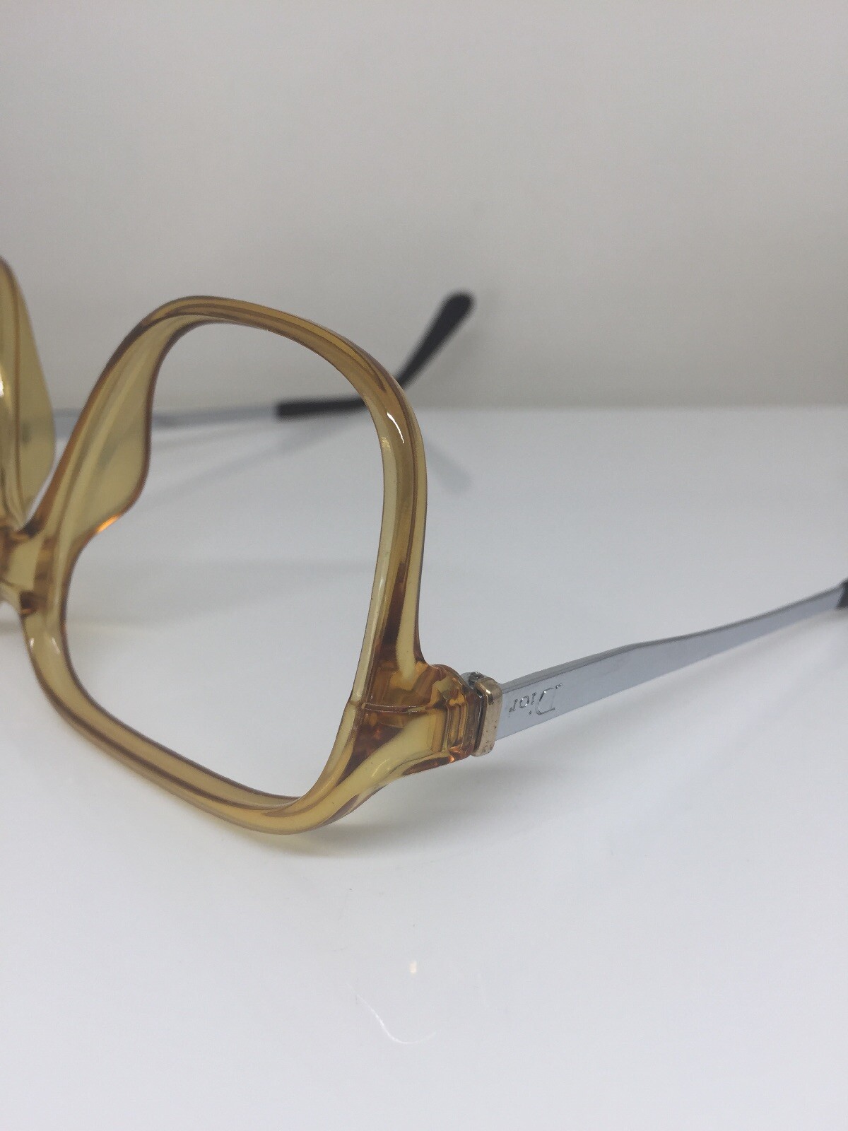New Vintage Christian Dior 2218 Eyeglasses Frames C. 12 Amber & Silver ...