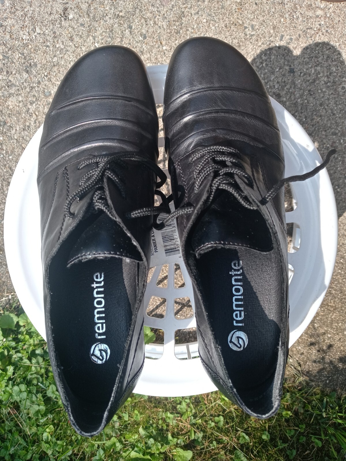 Black Remonte shoes Sz 8 schwarz lace and heel | eBay