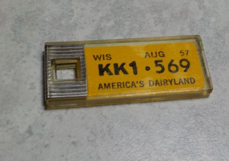 VTG 1957 Wisconsin Disabled American Veterans License Plate Tag Key Fob ...