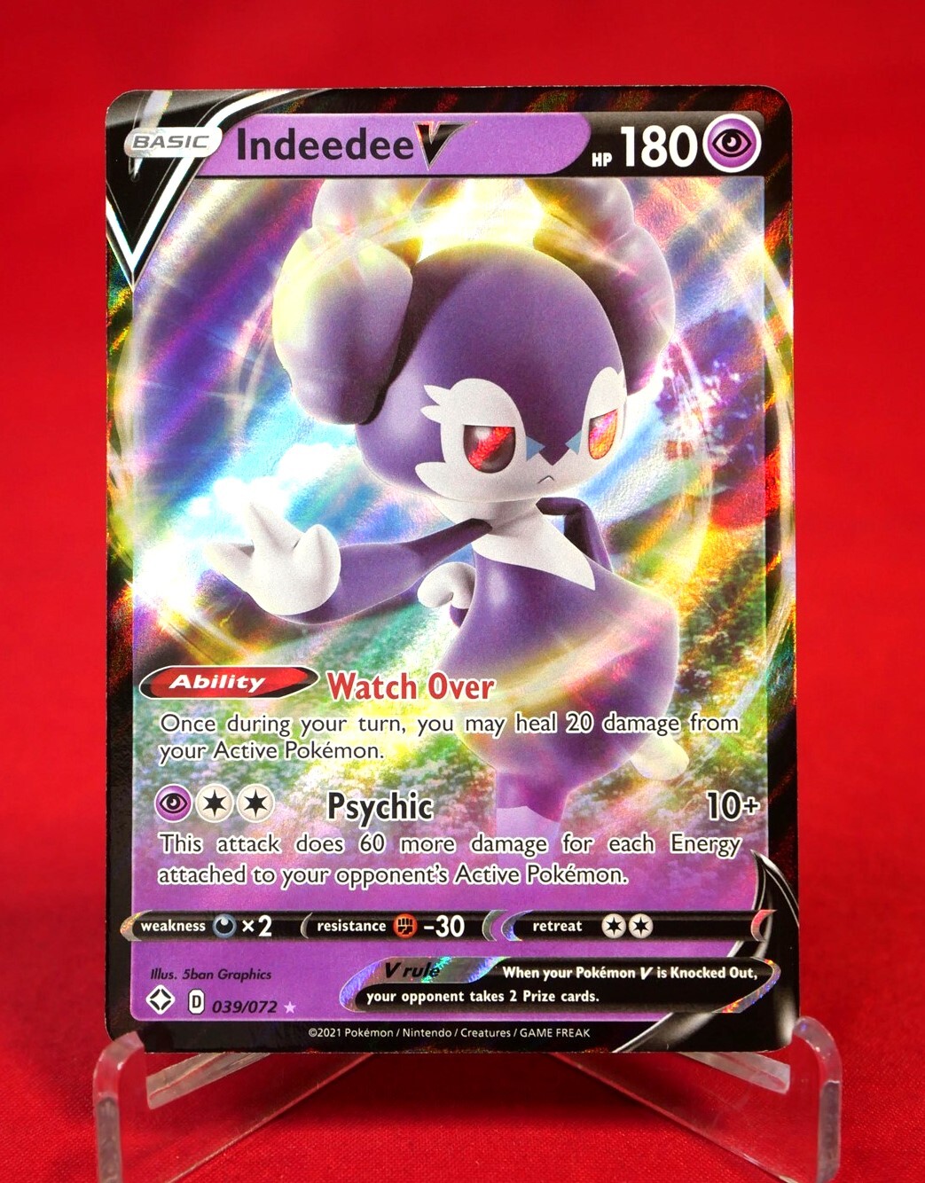 Pokemon Card TCG Indeedee V 039/072 Full Art 2021 | eBay