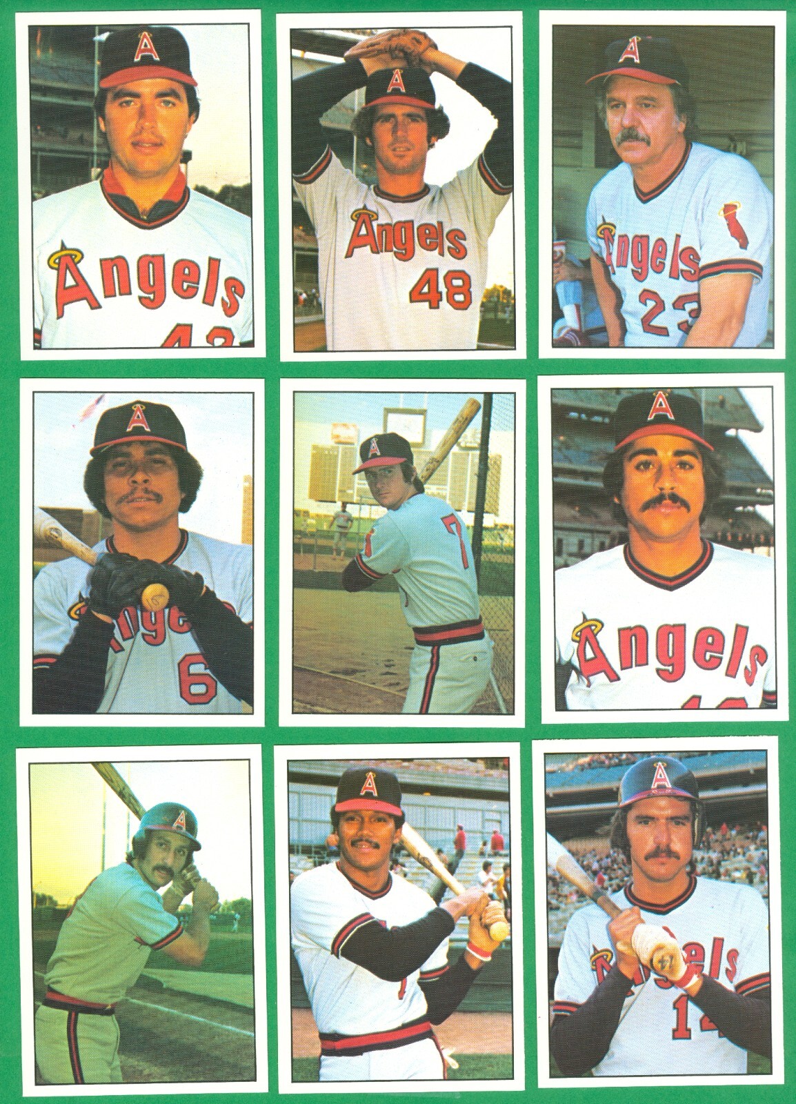 1976 SSPC CALIFORNIA ANGELS TEAM SET NM/MT WILLIAMS TANANA RIVERS NOLAN ...