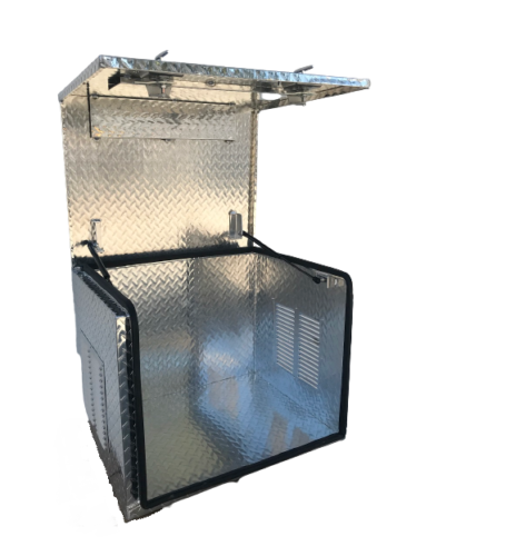 Aluminum Generator Tool Box 30" (L) X 23"(W) X 23" (H) - Diamond Plate ...