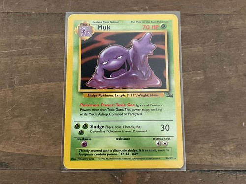 Muk 28/62 Rare Unlimited Edition Pokemon Card Fossil Set 1999 WOTC | eBay