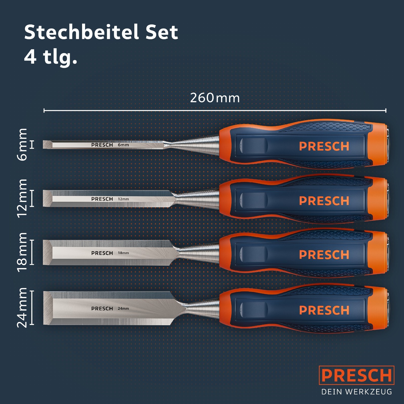 Presch Stechbeitel Set für Holz 4tlg. | eBay.de