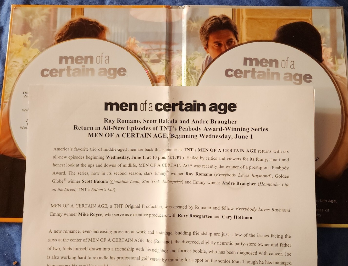 RARE MEN OF A CERTAIN AGE FYC PRESS RELEASE 2 DVD SET RAY ROMANO ANDRE ...