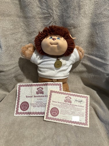 Cabbage Patch Kids Coleco 1985 Koosa Brown Dog Puppy Doll w/ Original ...