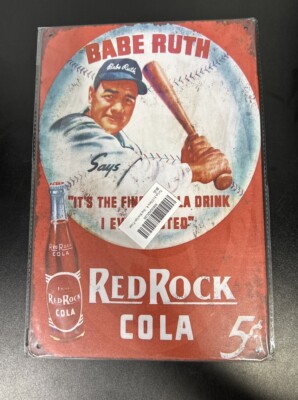 Vintage Style Red Rock Cola Metal Sign Advertisement 12"x 8" Retro Wall ...