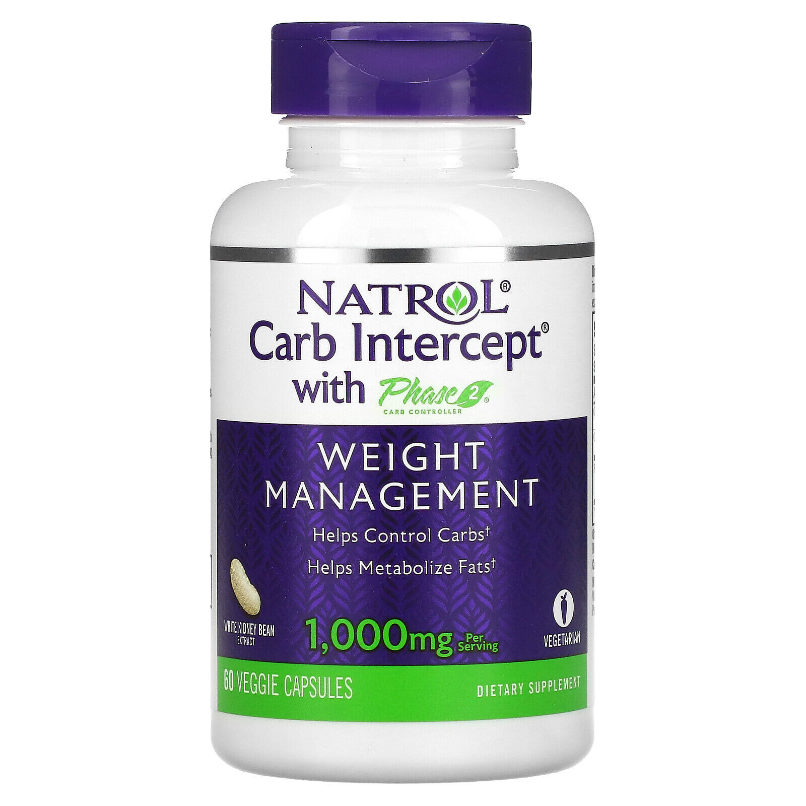 Natrol Carb Intercept With Phase 2 Starch Neutralizer 60 Capsules for ...