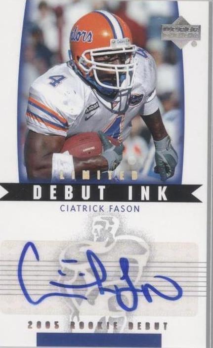 2005 Upper Deck Rookie Debut - Debut Ink Ciatrick Fason #DI-CI Limited ...