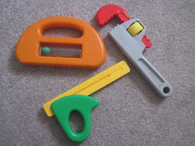 Vintage 90's Little Tikes Tools Level, Ruler/Square & Pipe Wrench ...