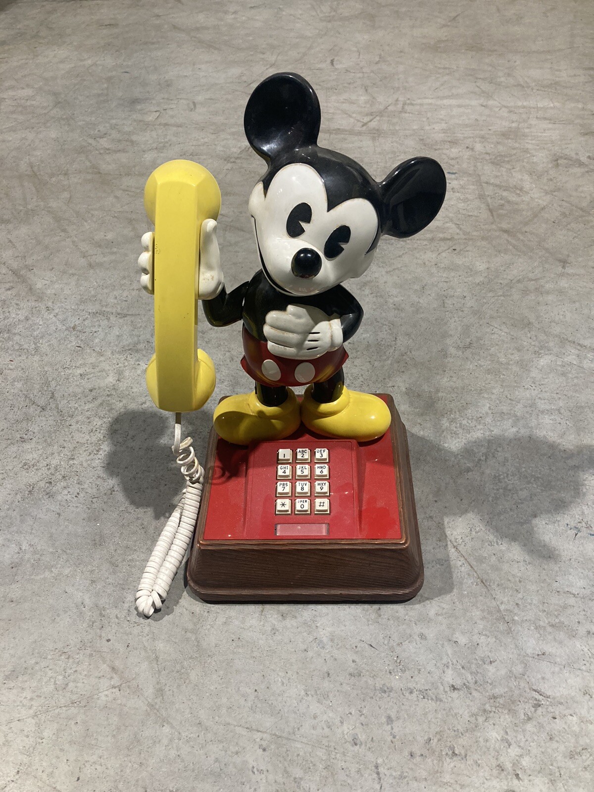 Vintage 1976 The Mickey Mouse Phone Landline Push Button Telephone ...
