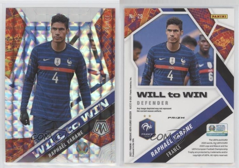 2021 Panini Mosaic UEFA Euro 2020 Will to Win Silver Prizm Raphael ...