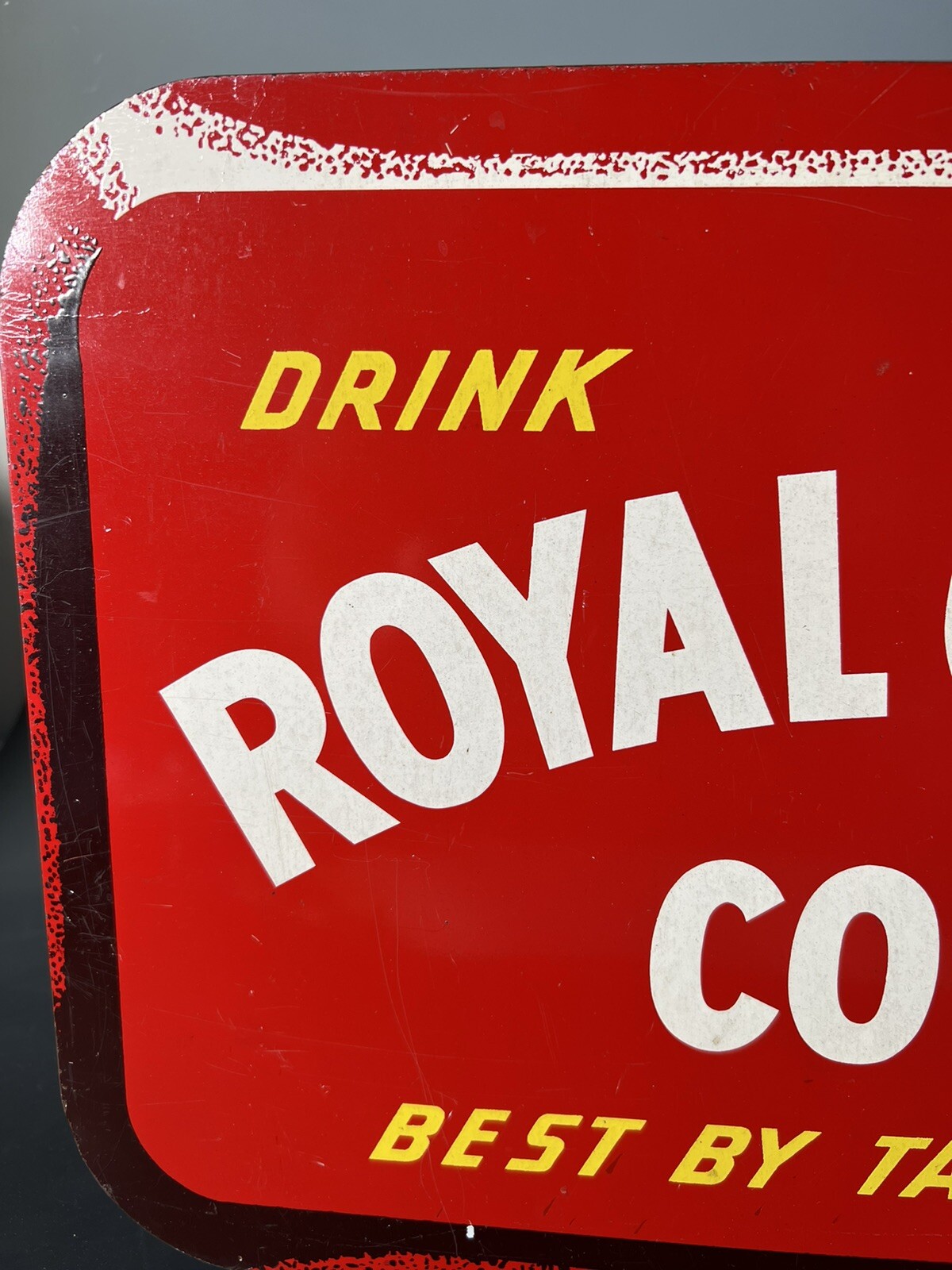 ORIGINAL ROYAL CROWN COLA SODA ADVERTISING FLANGE METAL SIGN RC COLA | eBay