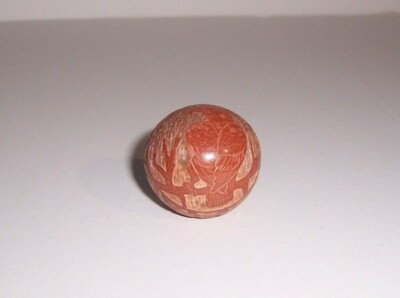 Red Starr Sioux Sgraffito Pottery Eagle Hawk Seed Pot Miniature 1 1/8 ...