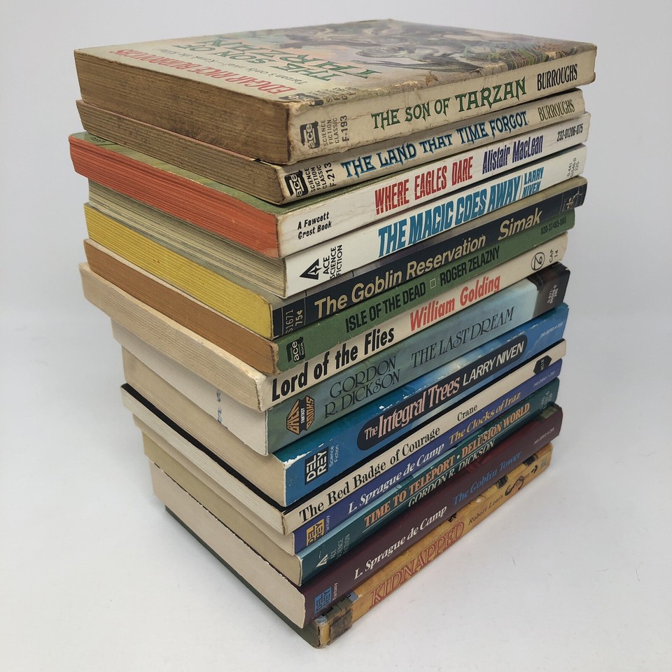 Lot of 13 Vintage Sci-Fi and Fantasy Mass Market Paperback Books | eBay
