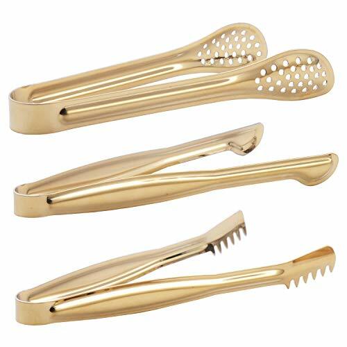 Gold Plated Mini Serving Tongs Set 6inch Appetizers Tongs Stainless ...