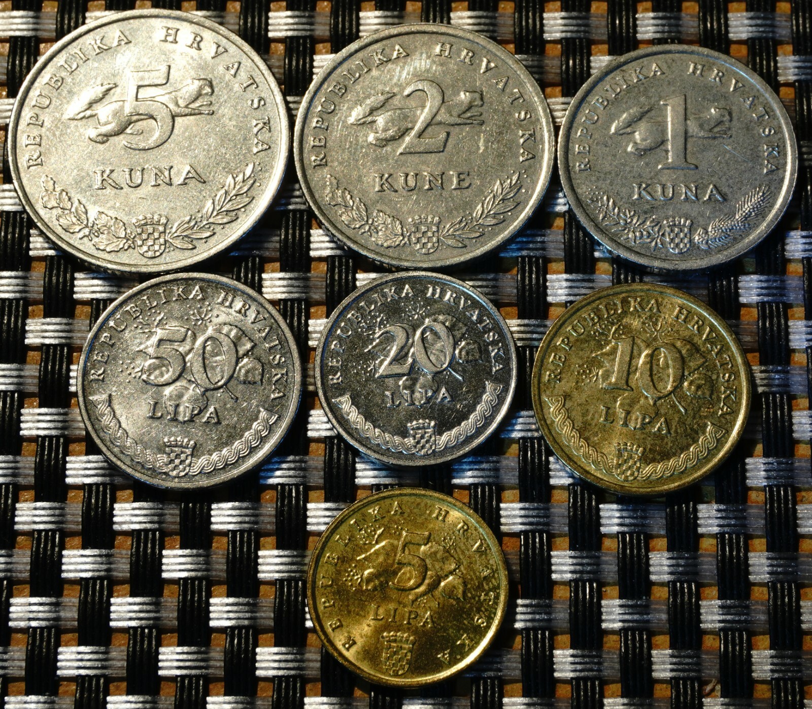 CROATIA - 2007 - Coin Set of 7 coins - Hrvatska kuna lipa | eBay