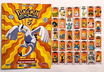 ALBUM COLLECTOR POKEMON JOHTO Bombiux 5 Full Set 34/34 Sticker PERU ...