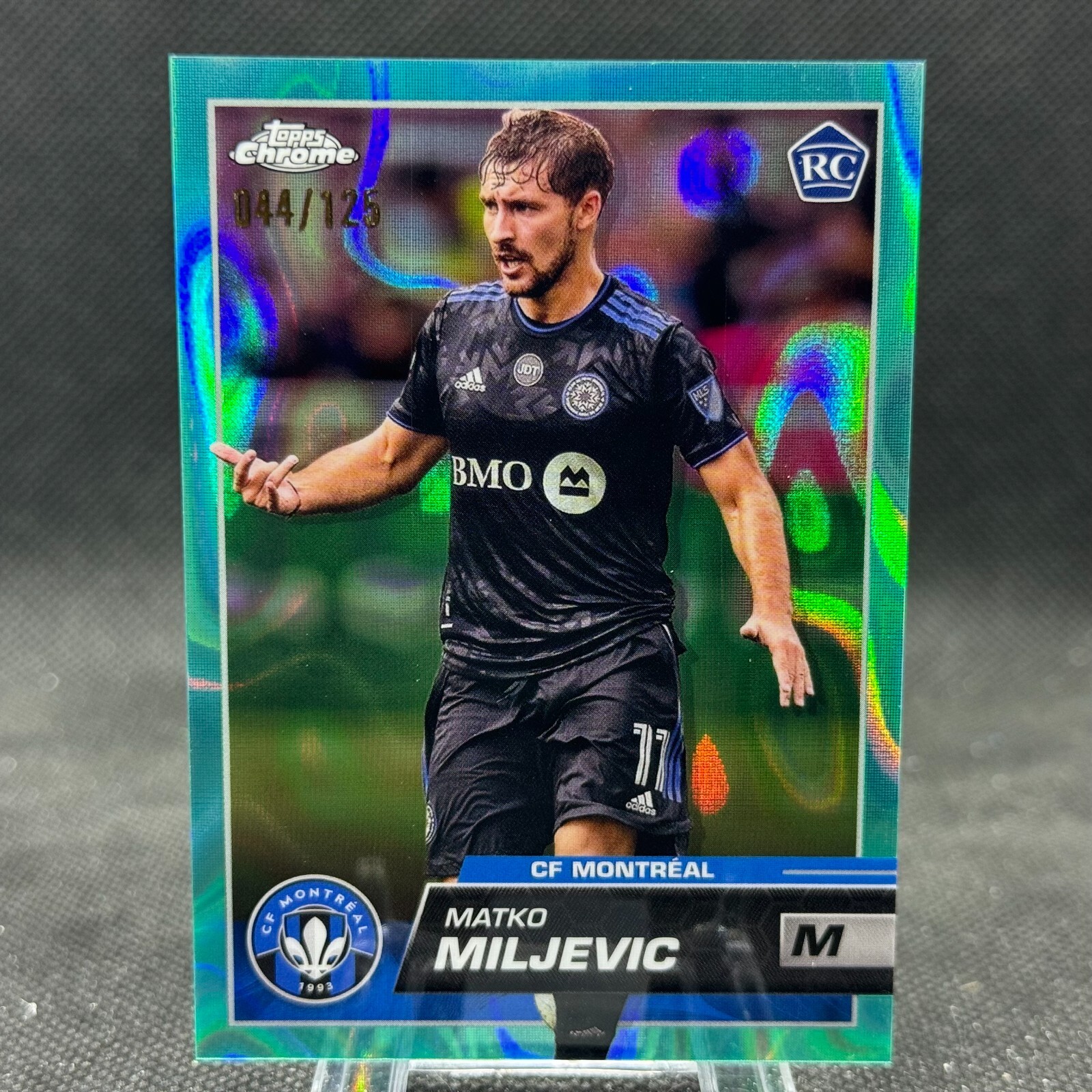 Matko Miljevic 2023 Topps Chrome MLS Aqua Lava /125 CF Montreal Rookie ...