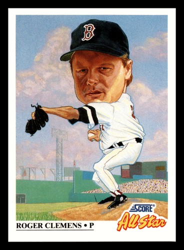 1991 Score Roger Clemens All-Star Big Head Boston Red Sox #399 Centered ...