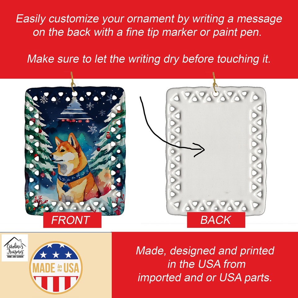 Shiba Inu Christmas Porcelain Ornament DAC3651CO2 | eBay UK