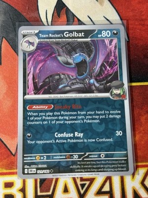 Team Rocket's Golbat 121/182 Destined Rivals Reverse Holo Pokemon Card ...