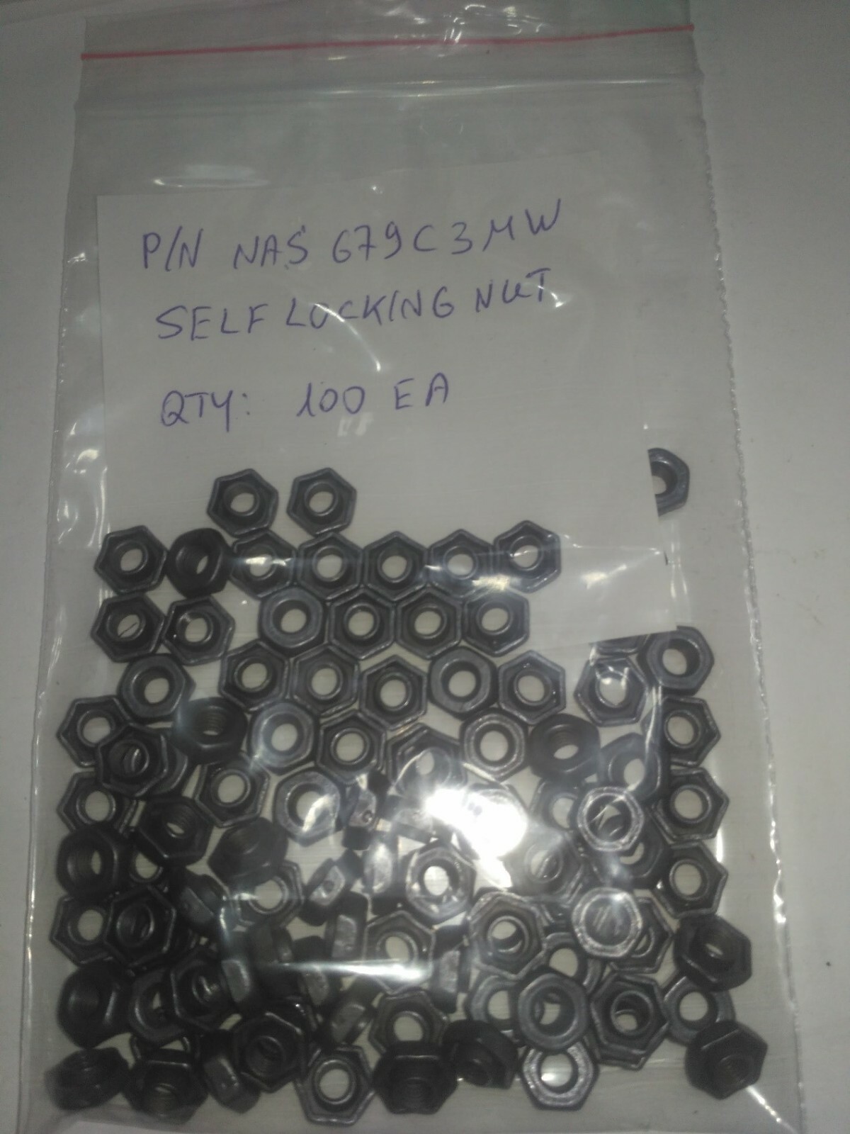 NAS679C3MW PACK OF 25/EACH NUT, SELF-LOCKING HEXAGON - LOW HEIGHT SIZE ...