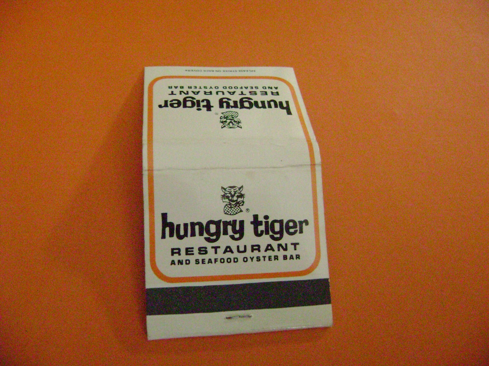 1- Match Book, "THE HUNGRY TIGER RESTAURANT & SEAFOOD OYSTER BAR ...