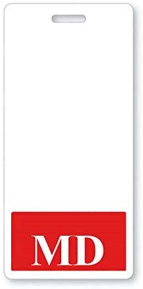MD Badge Buddy - Vertical - Hospital ID Card Buddies for Medical ...