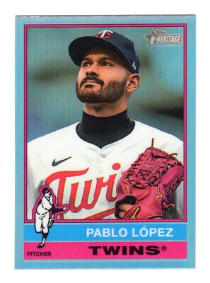 2025 Topps Heritage Pablo López Chrome Refractor Minnesota Twins | eBay