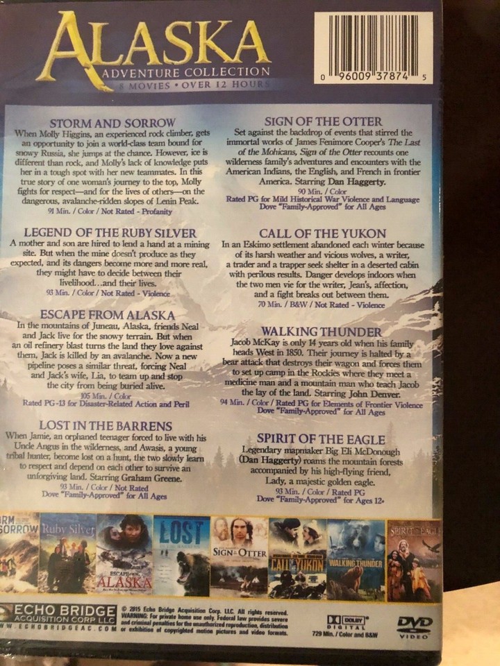 ALASKA ADVENTURE COLLECTION DVD -8 MOVIES NEW -- UNOPENED | eBay