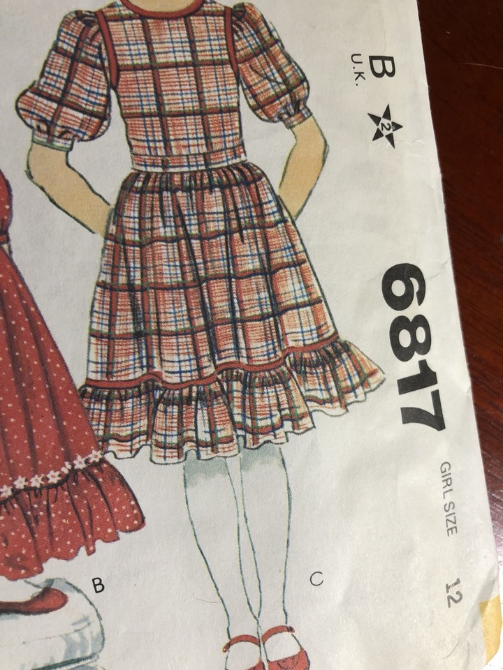 Sewing Patterns 1970’s McCalls Number 6817 Size 12 Year 1979 Dresses 3 ...