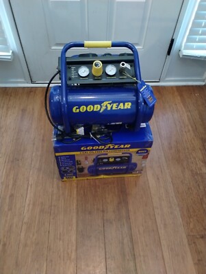 Goodyear 2 Gal Quiet Air Compressor (Portable Roll Cage Design ...