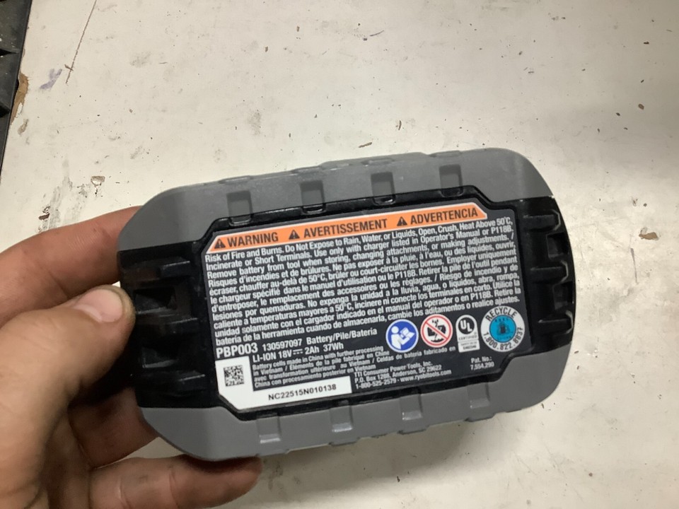 RYOBI ONE+ 18V 2.0 Ah Lithium-Ion HIGH PERFORMANCE Battery PBP003 | eBay