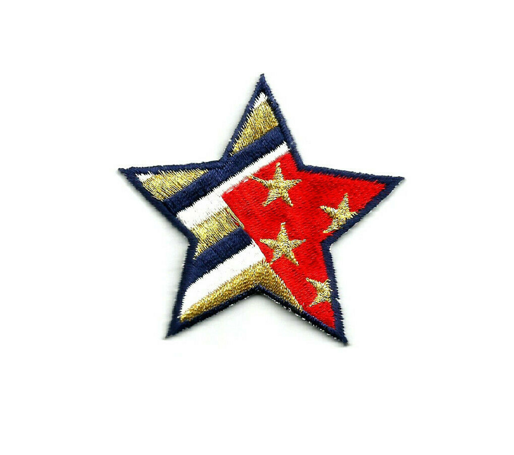 Star - Patriotic - American - USA - Flag - Crafts - Embroidered Iron On ...