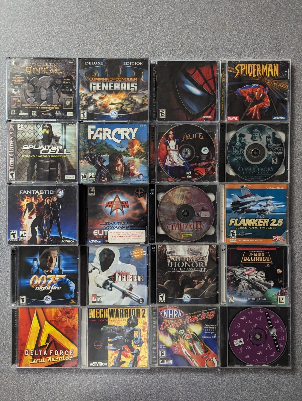 20 PC CD ROM games lot command & conquer, totally unreal, McGee's Alice ...