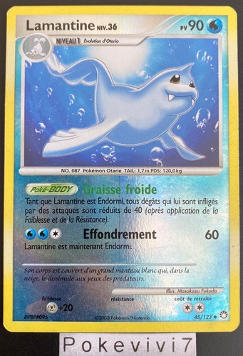 Carte Pokemon LAMANTINE 45/123 REVERSE Diamant et Perle D&P FR OCCASION ...