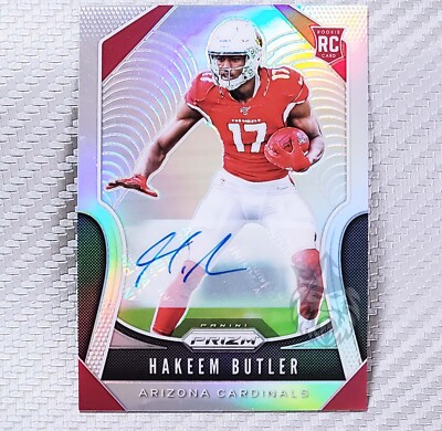 Hakeem Butler RC SP 📈2019 Prizm Rookie Auto Silver Prizm #350 Arizona ...