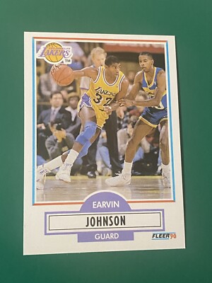 Earvin "MAGIC" Johnson 1990-91 Fleer Card #93. Lakers | eBay