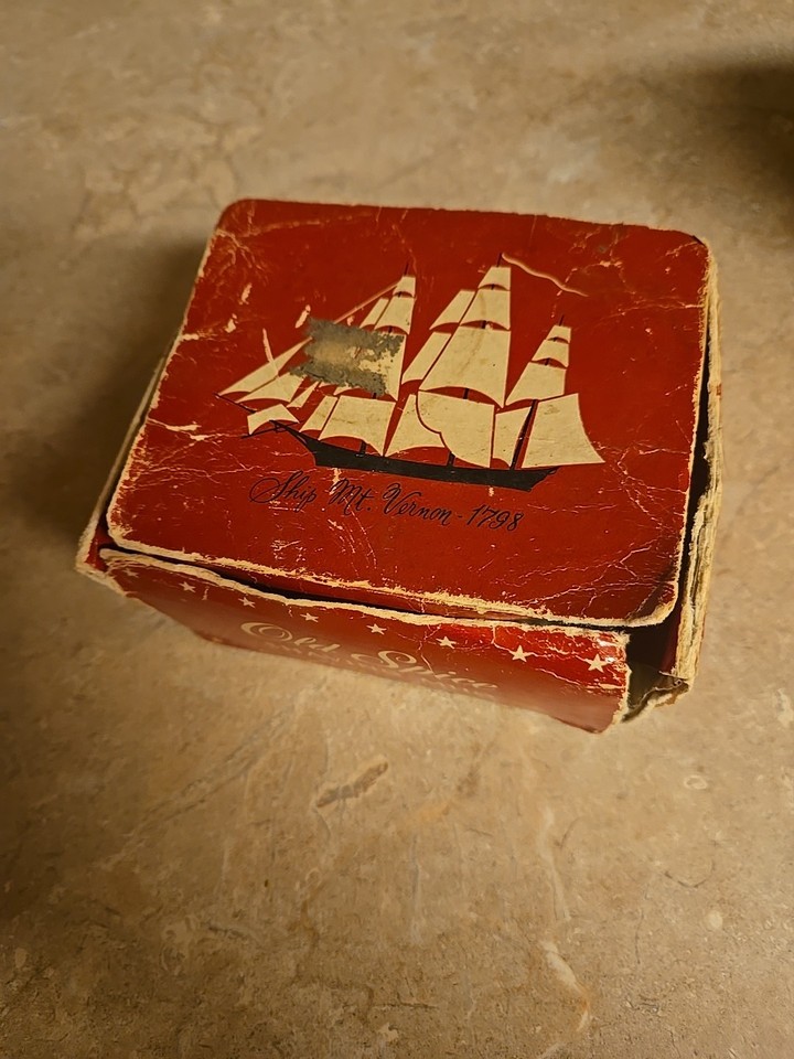 Vintage Old Spice Shaving Mug Glass Ship Grand Turk Salem 1786 | eBay