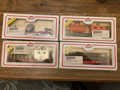 MODEL POWER DIE CAST HO SCALE #8220,8210,8200,8181 Caboose,flat car ...