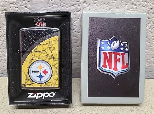NEW Zippo Lighter Pittsburgh Steelers NFL Collectible Gold Yellow Black ...