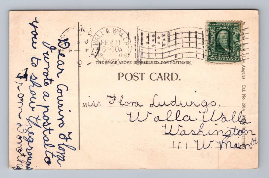 Stock Ranch PENDLETON Oregon Antique Hand Colored Postcard Walla Walla ...