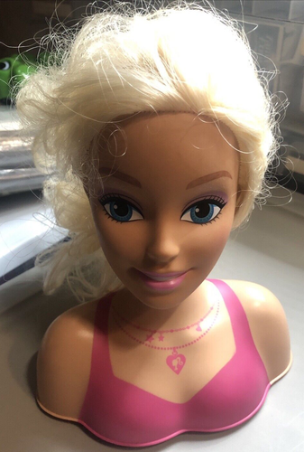2011 Barbie Styling Head Bust Long Blonde Hair Just Play Mattel Plastic ...