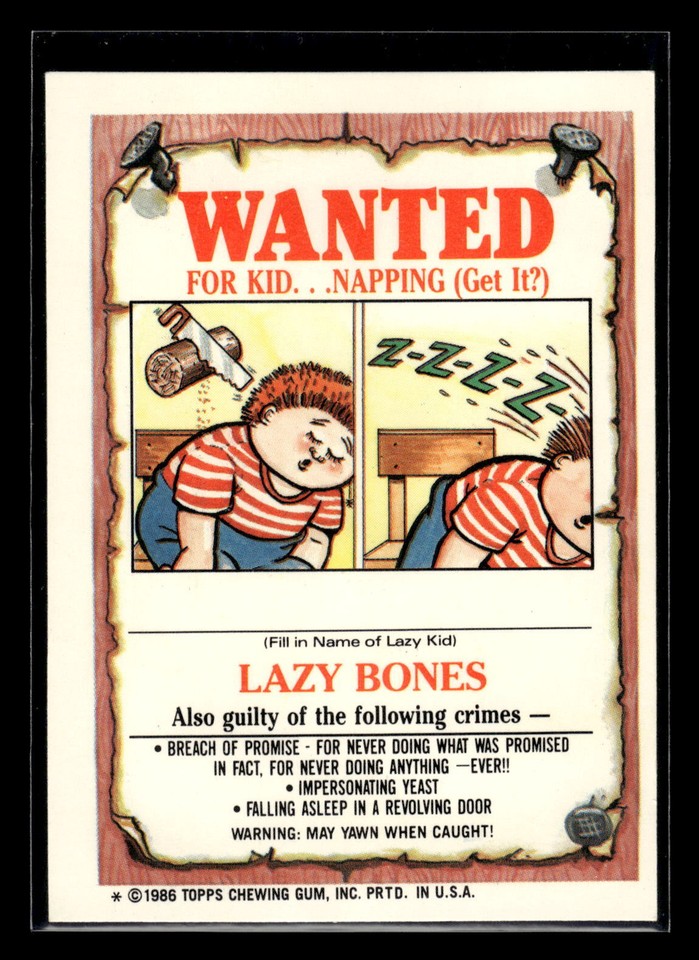 1986 Topps Garbage Pail Kids #161a Shorned Sean 4th Series 4 Sticker | eBay